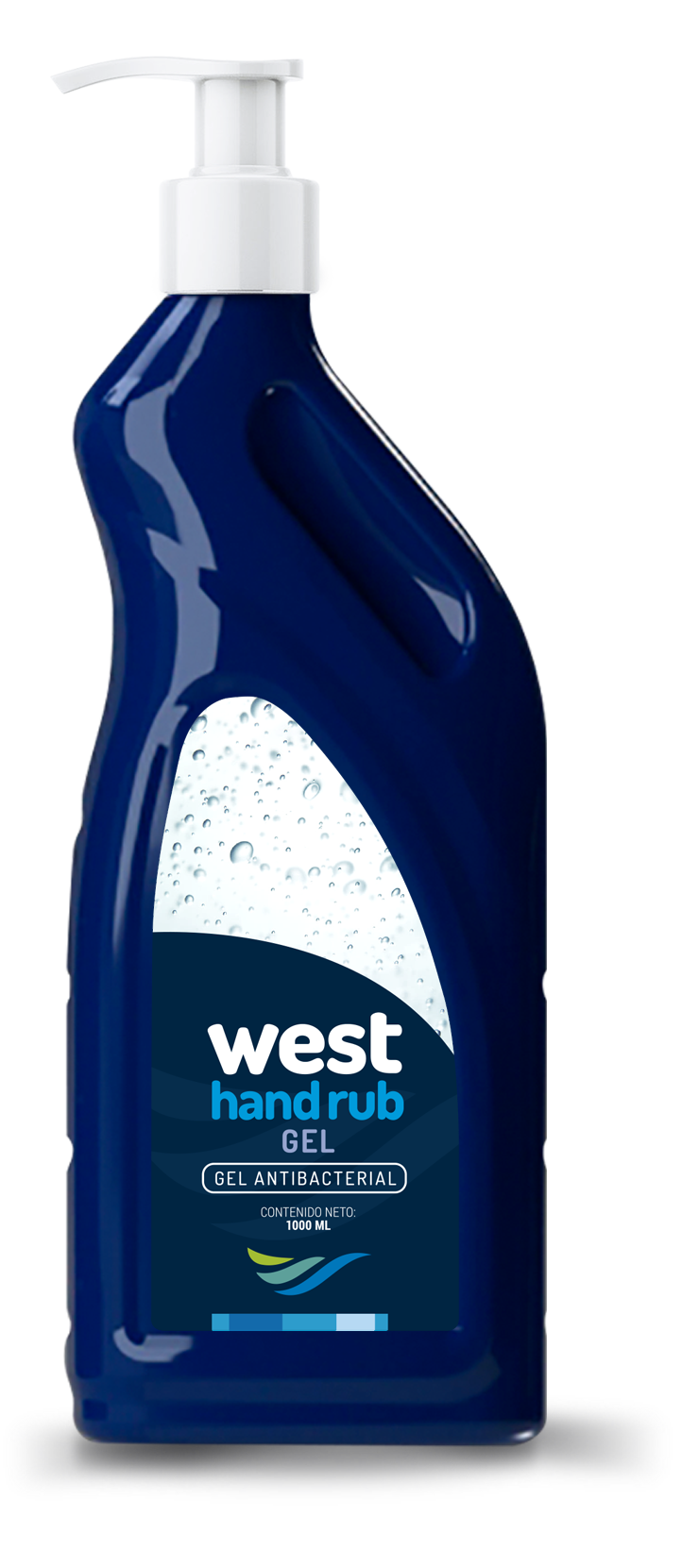 GEL ANTIBACTERIAL HAND RUB GEL BOTELLA VALVULA CREMERA X 1000ML *WEST ...